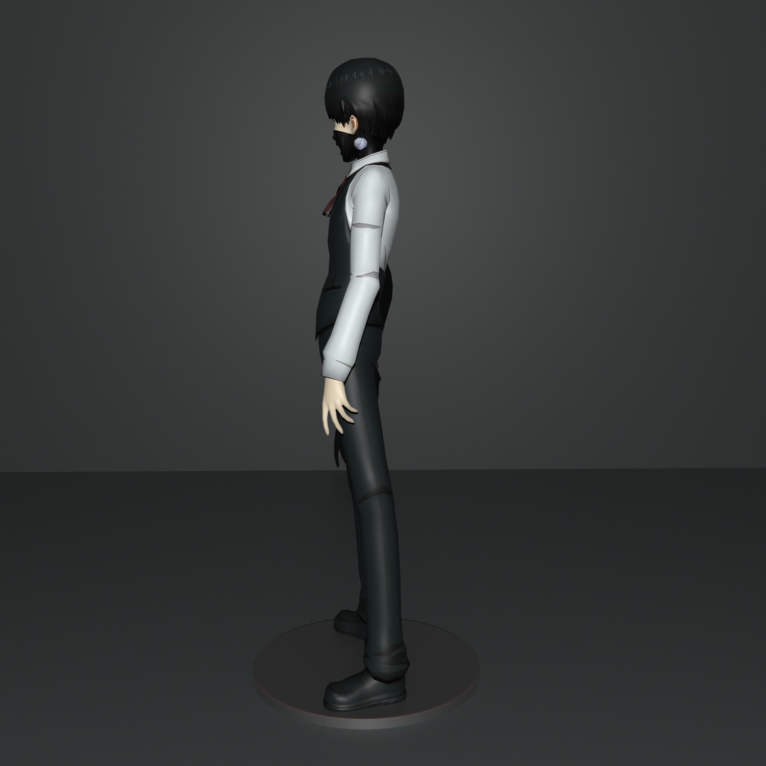 Ken Kaneki Tokyo Ghoul - 3D Model by Moogar