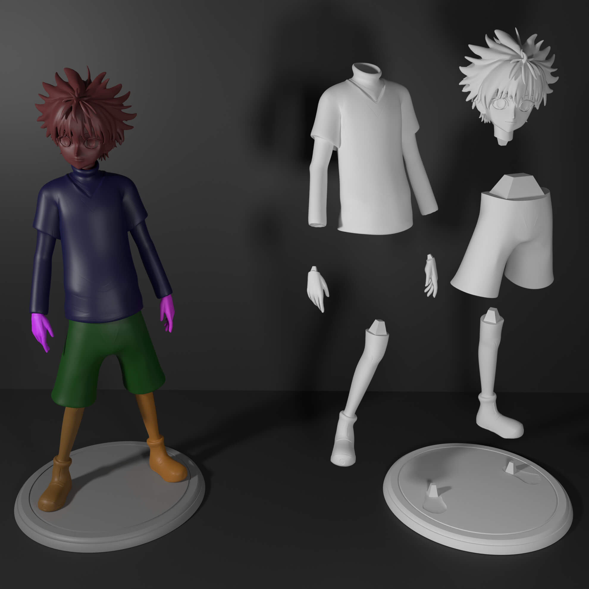 Killua Zoldyck - 3D Model by Moogar