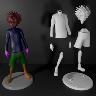 Killua Zoldyck - 3D Model by Moogar