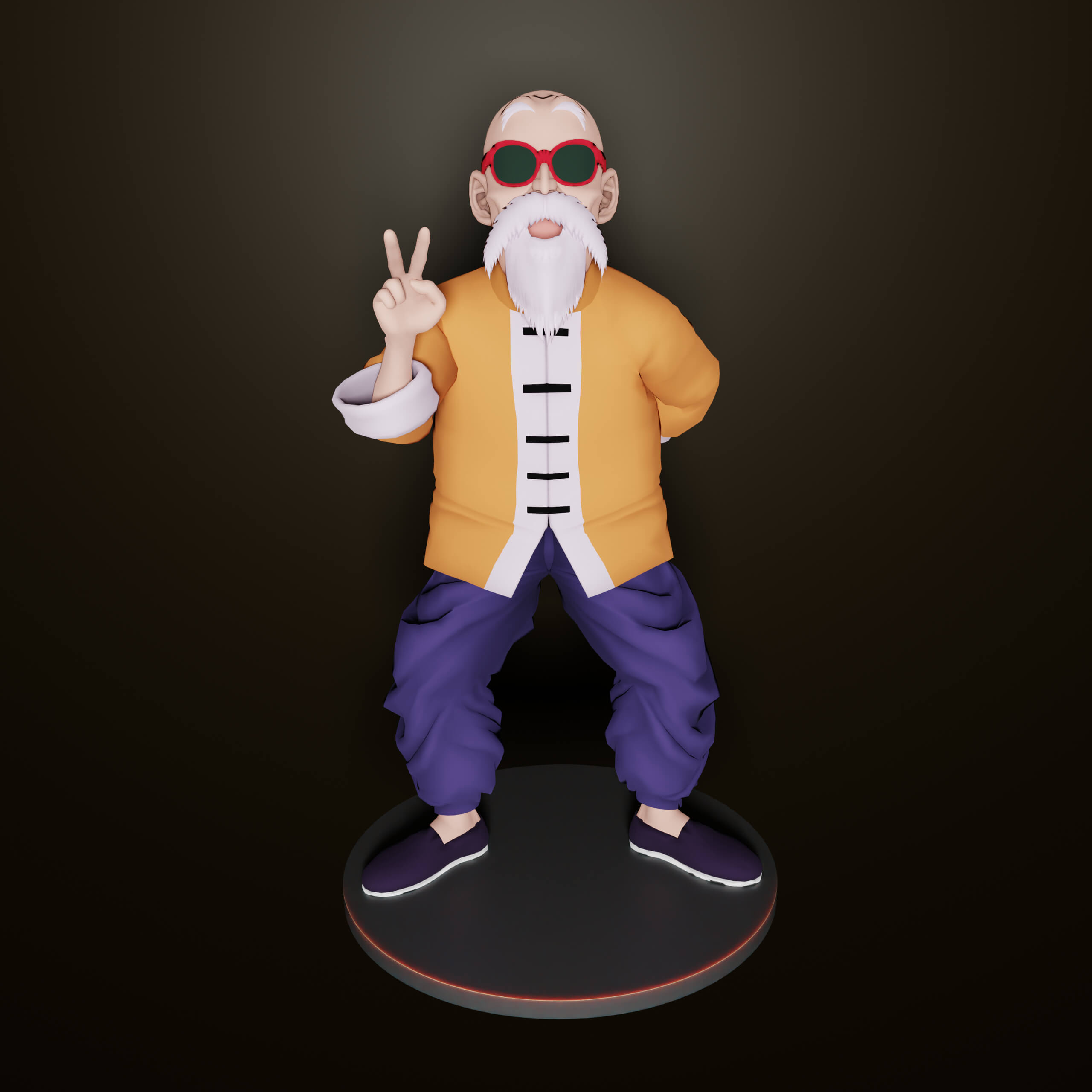 Master Roshi - 3D Model by Moogar