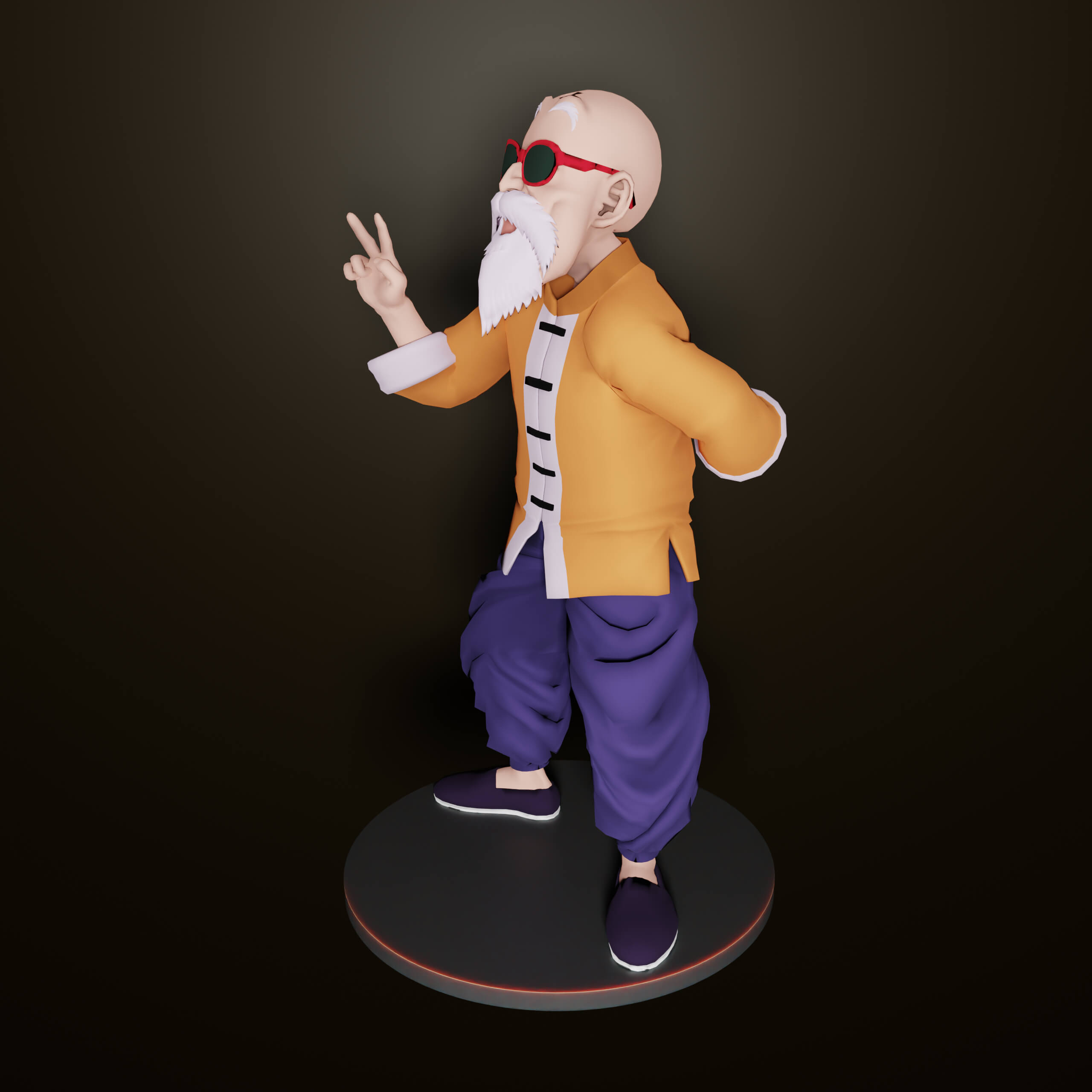 Master Roshi - 3D Model by Moogar