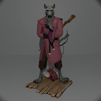 Master Splinter - 3D Model by Moogar