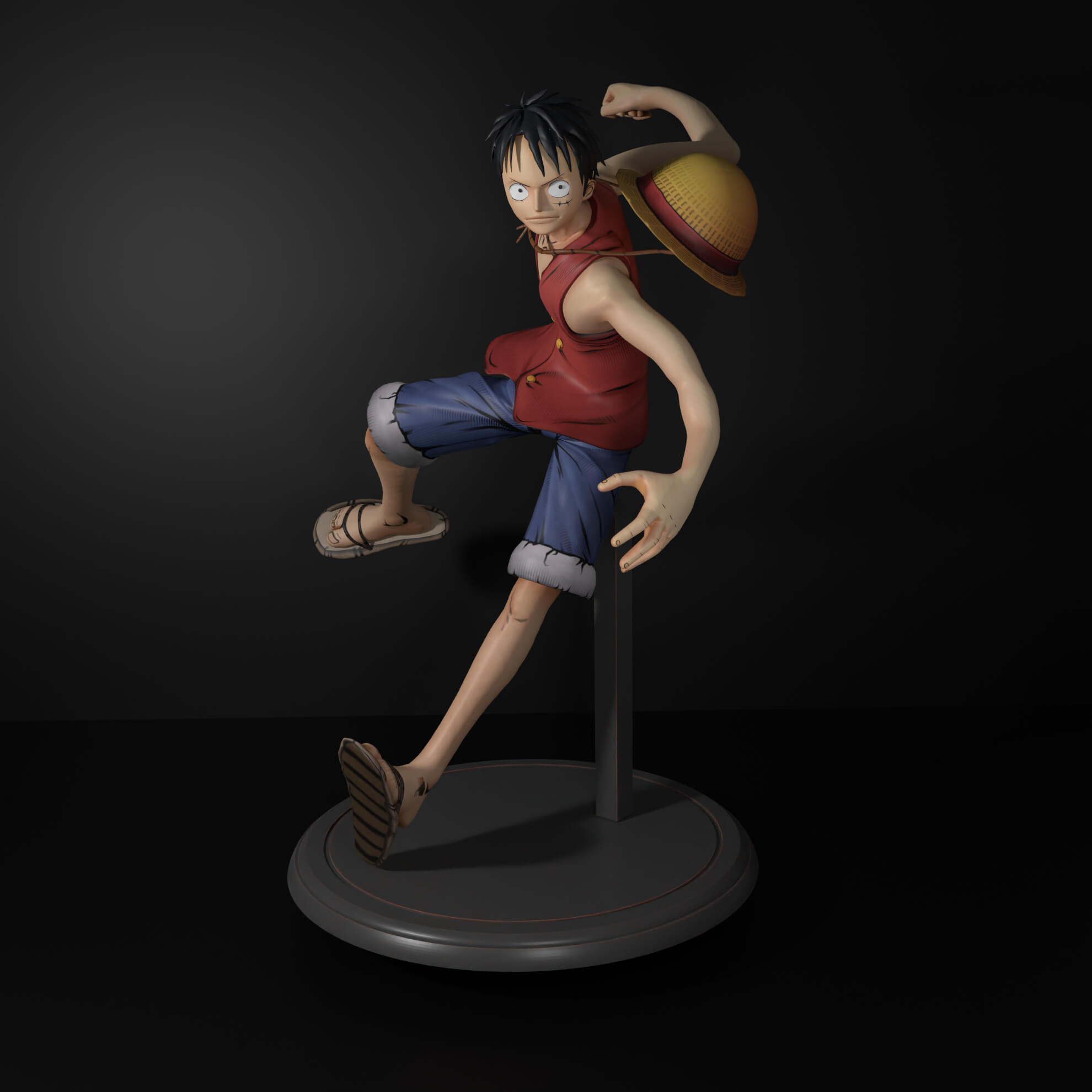 Monkey D. Luffy - 3D Model by Moogar