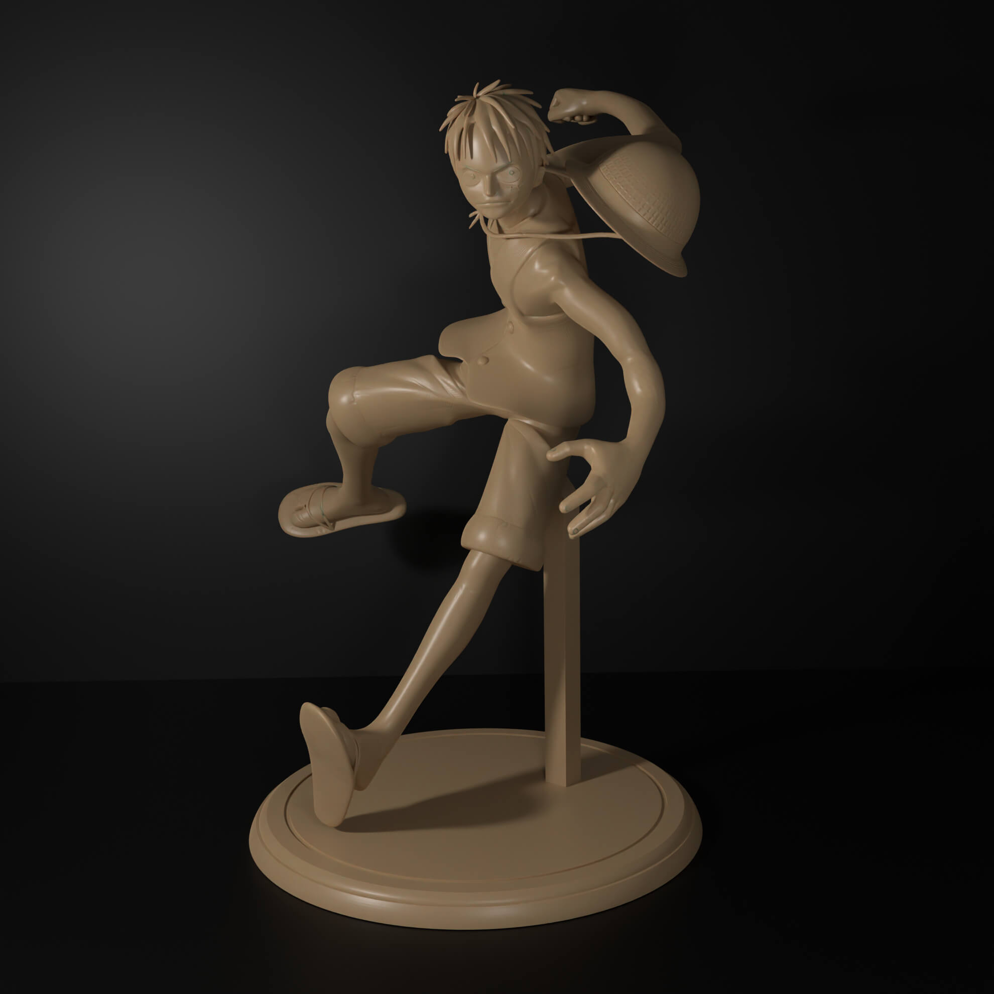 Monkey D. Luffy - 3D Model by Moogar