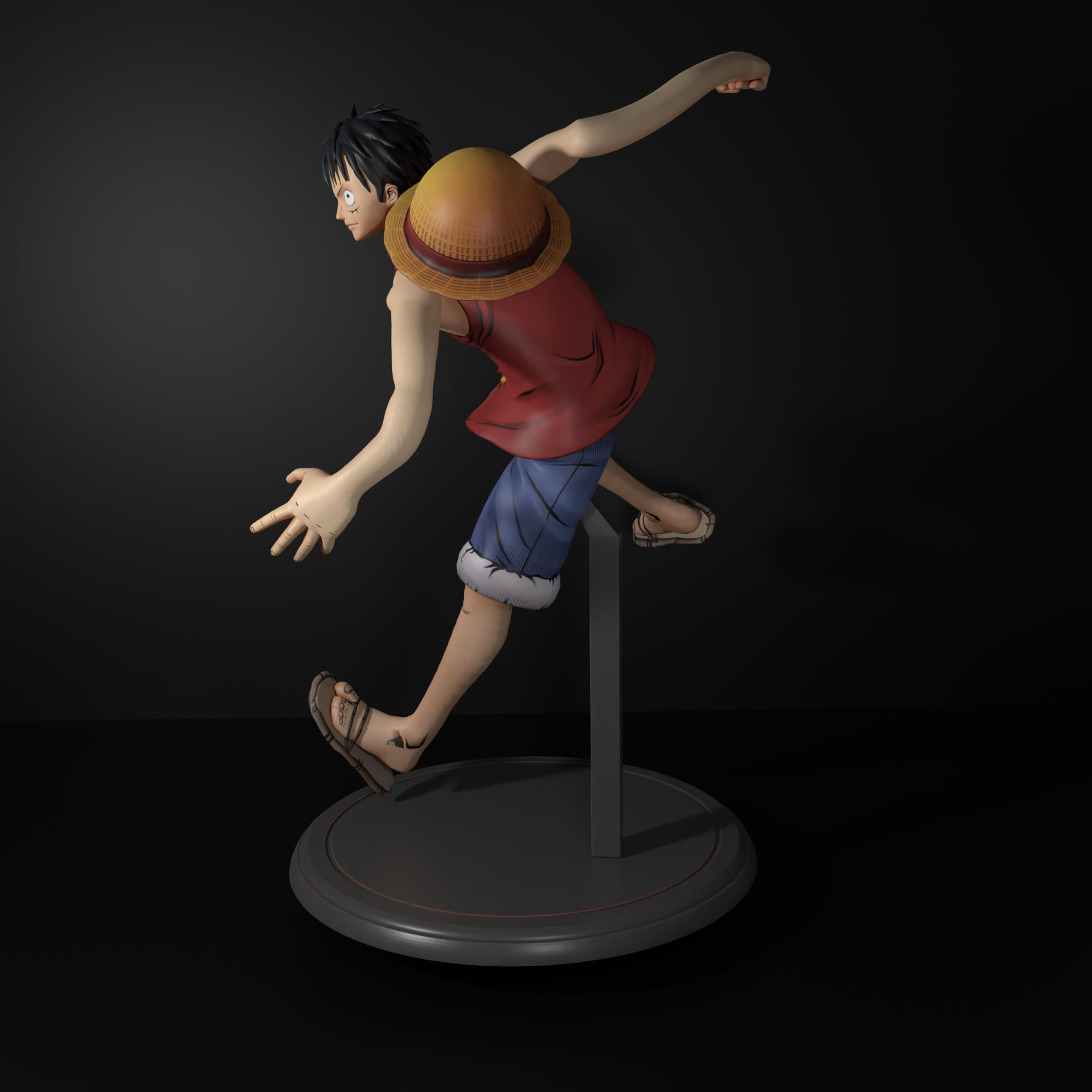 Monkey D. Luffy - 3D Model by Moogar