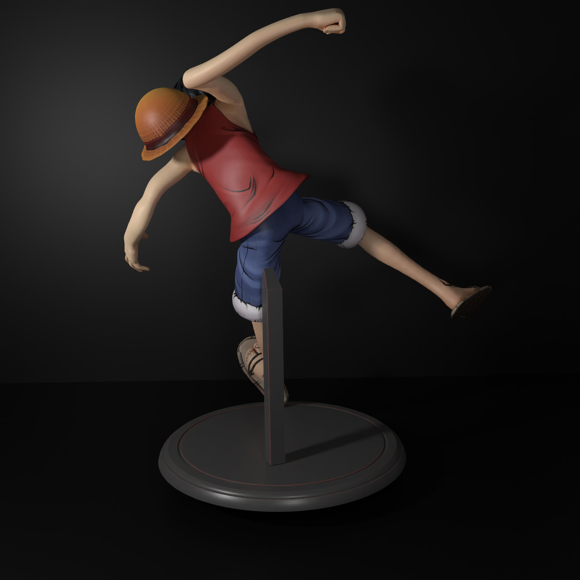 Monkey D. Luffy - 3D Model by Moogar
