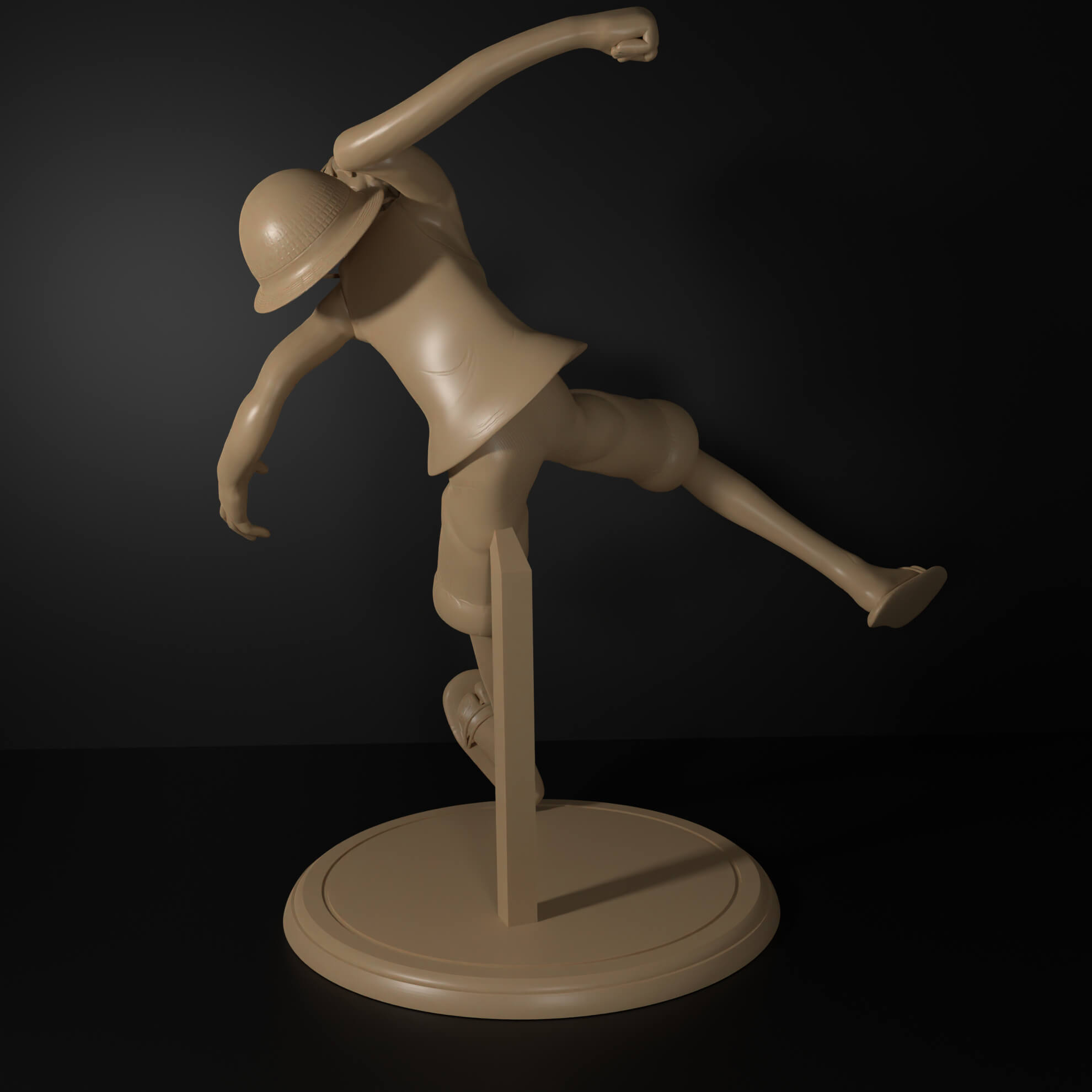 Monkey D. Luffy - 3D Model by Moogar