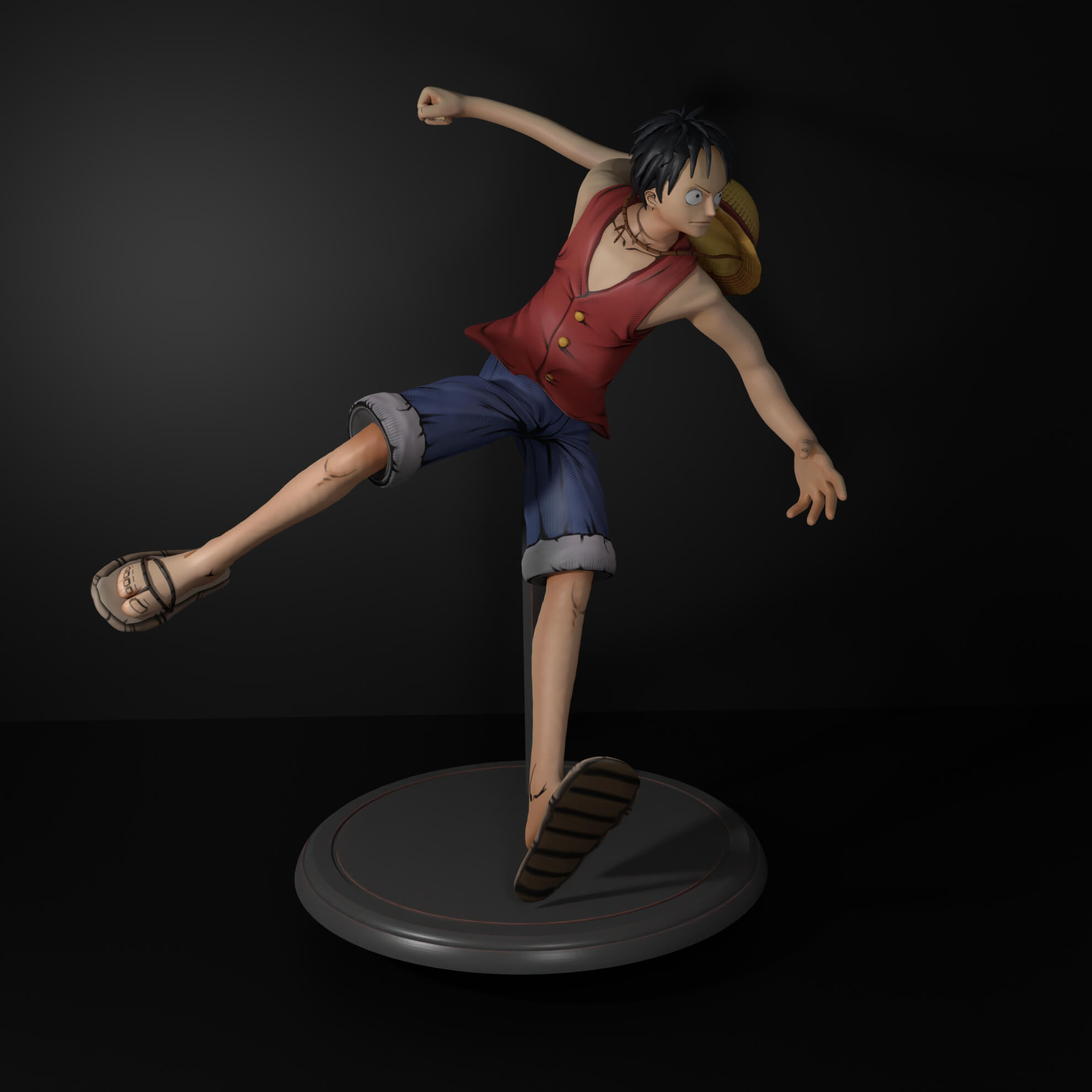 Monkey D. Luffy - 3D Model by Moogar