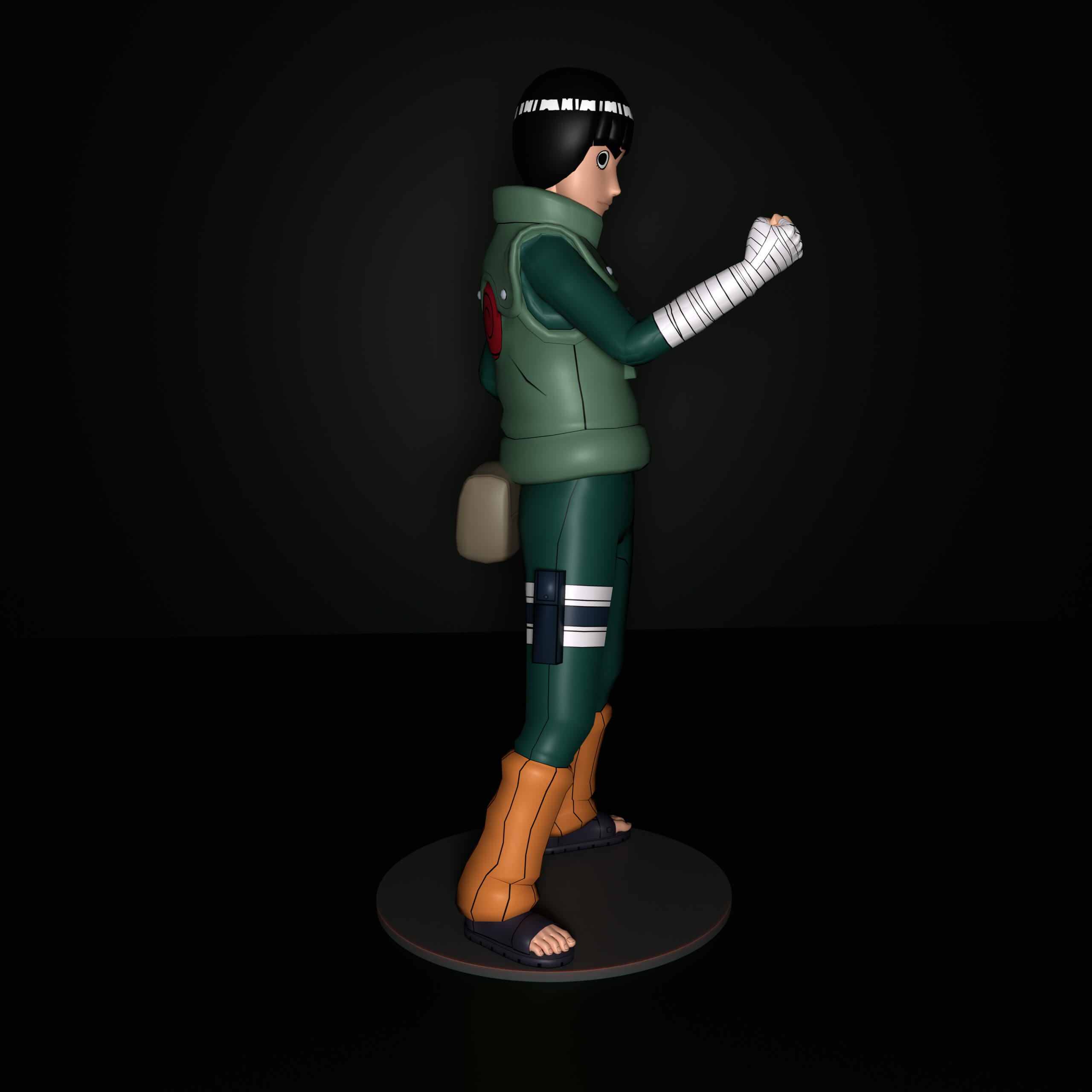 Rock Lee From Shippuden - 3D Print Model by Moogar