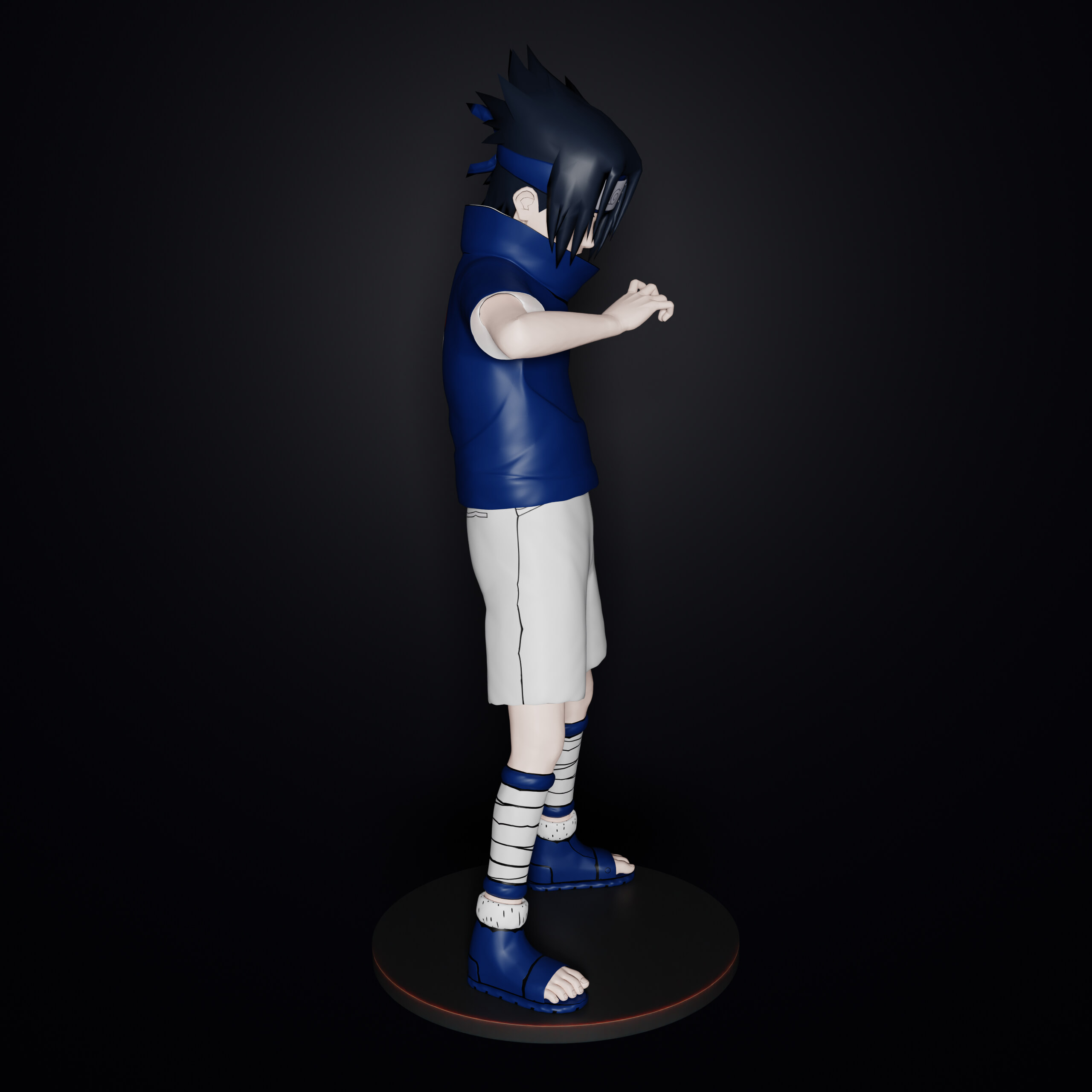 Sasuke Uchiha - 3D Model by Moogar