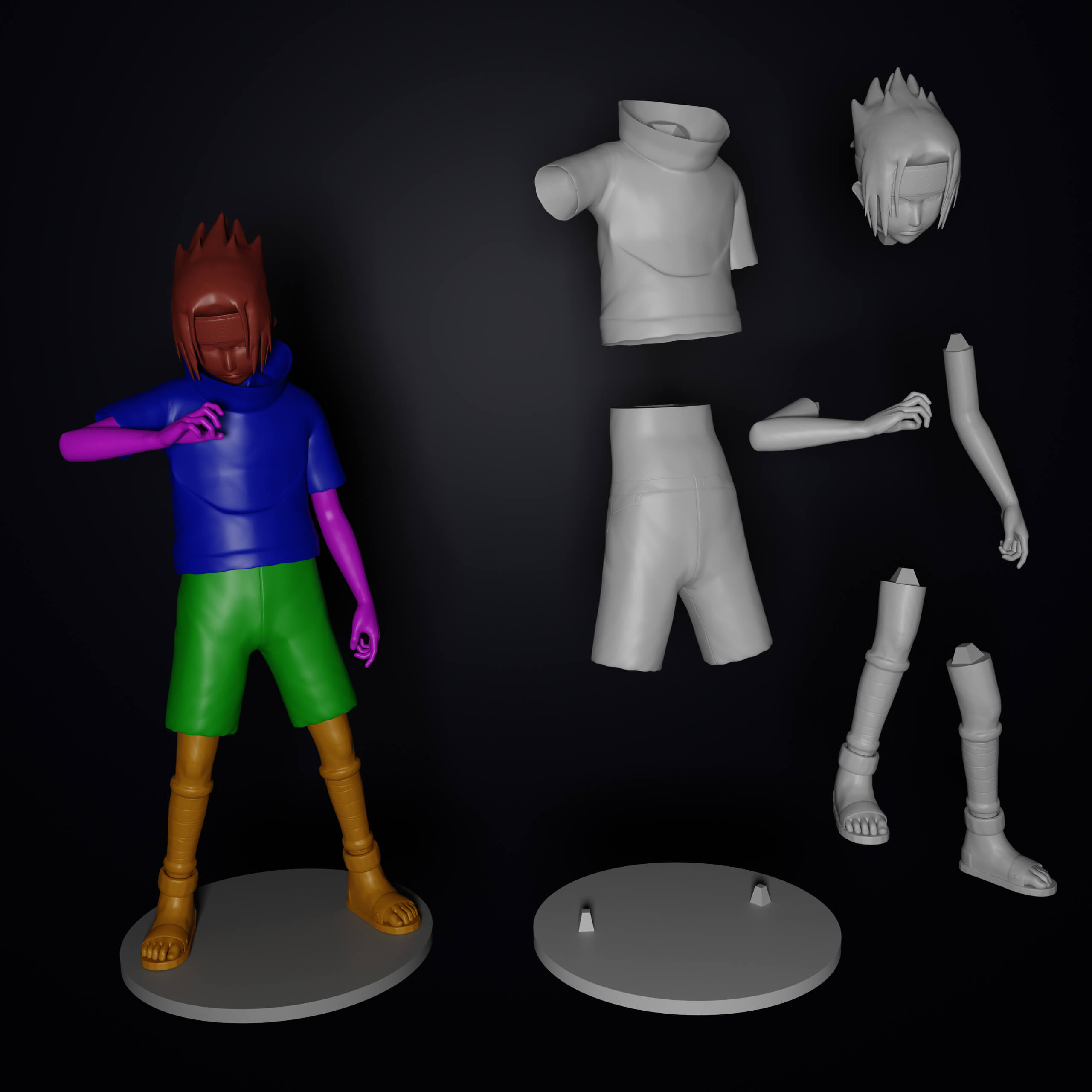 Sasuke Uchiha - 3D Print Model by Moogar
