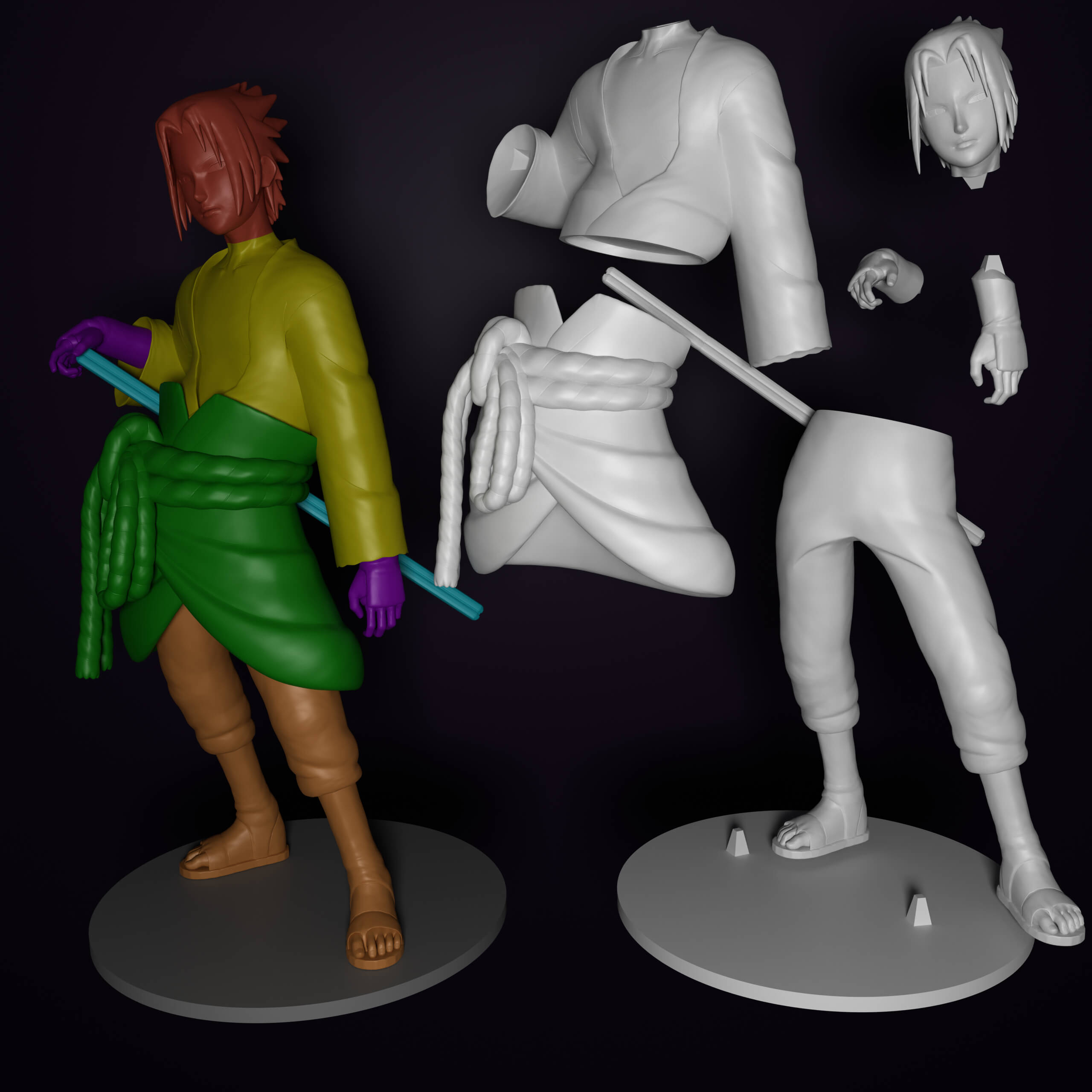 Sasuke Uchiha - 3D Print Model by Moogar