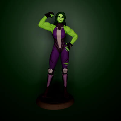 She Hulk Marvel - 3D Model by Moogar