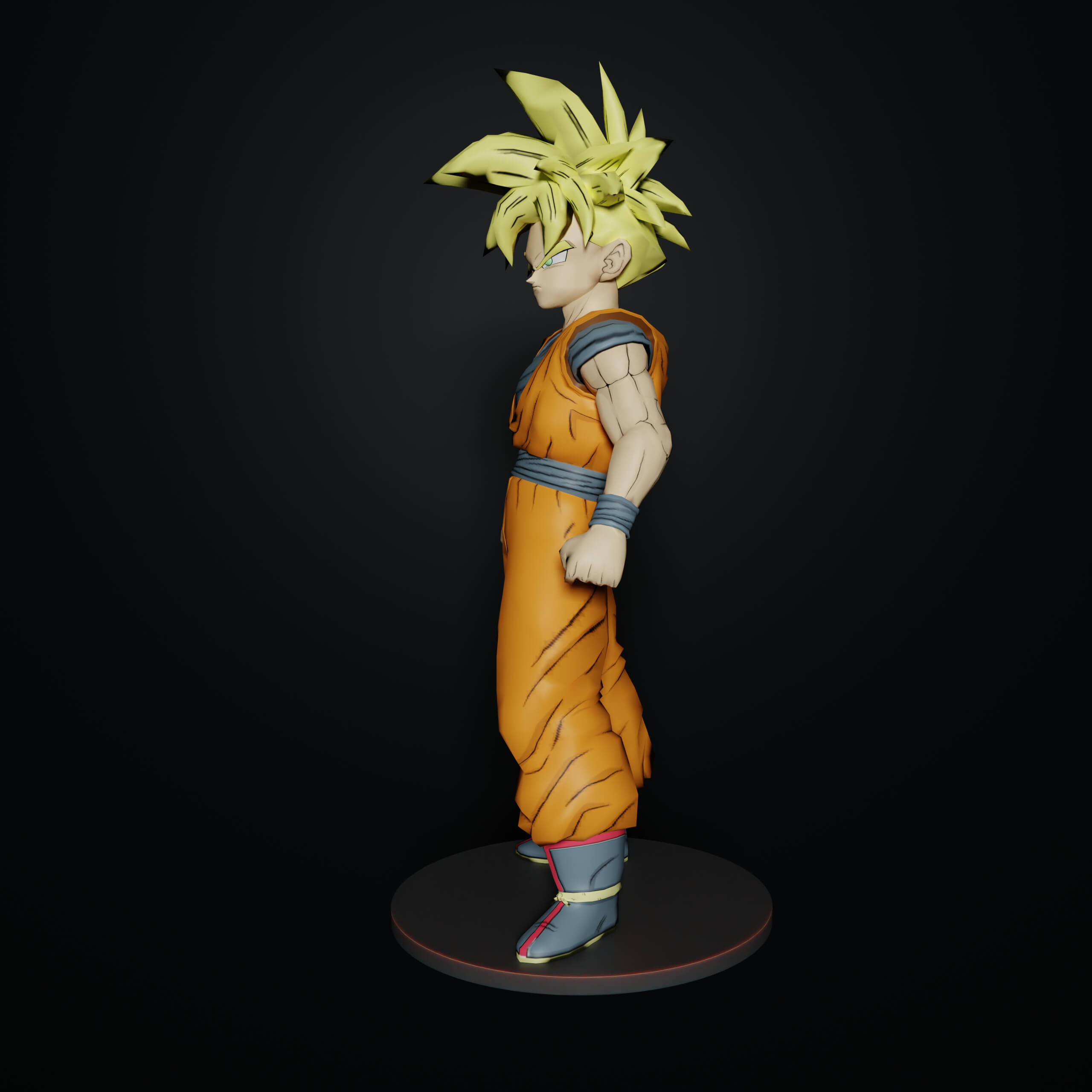 Son Gohan Super Saiyan 1 - 3D Model by Moogar
