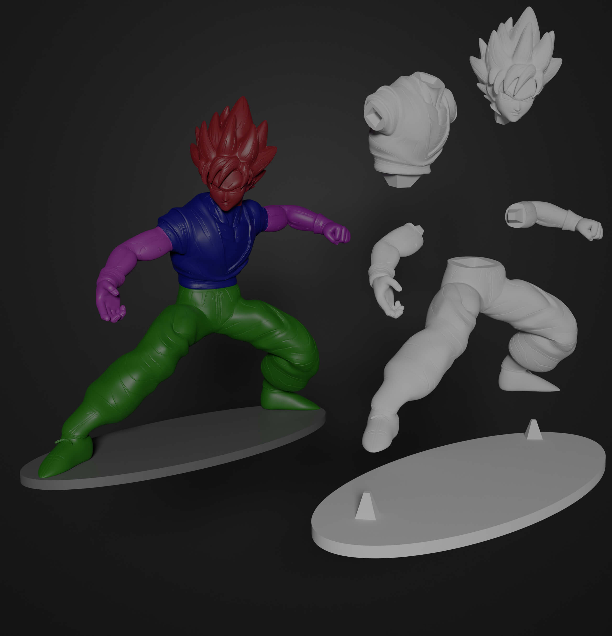 Son Goku Minifigure - 3D Model by Moogar