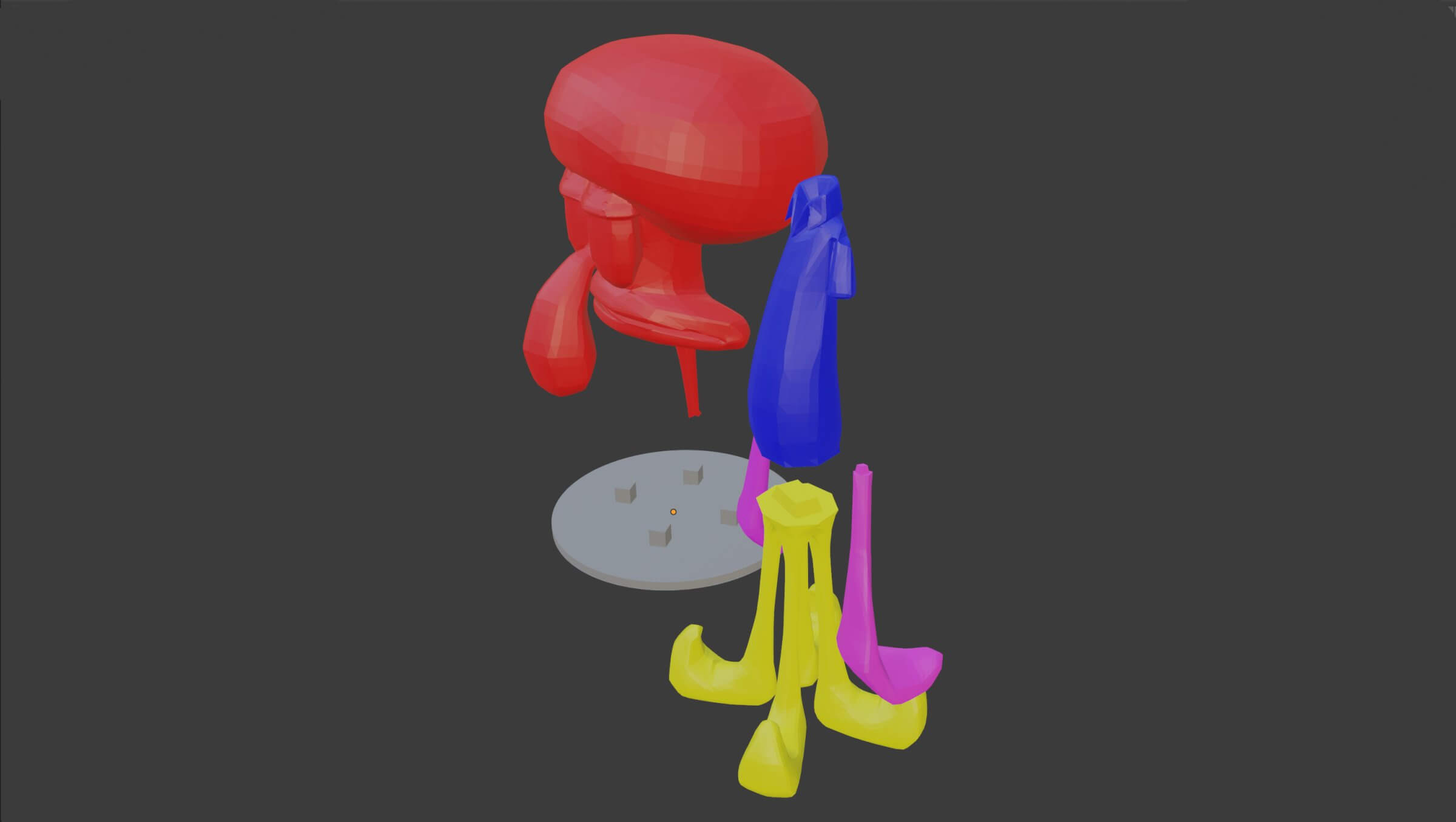 Squidward Tentacles - 3D Model by Moogar