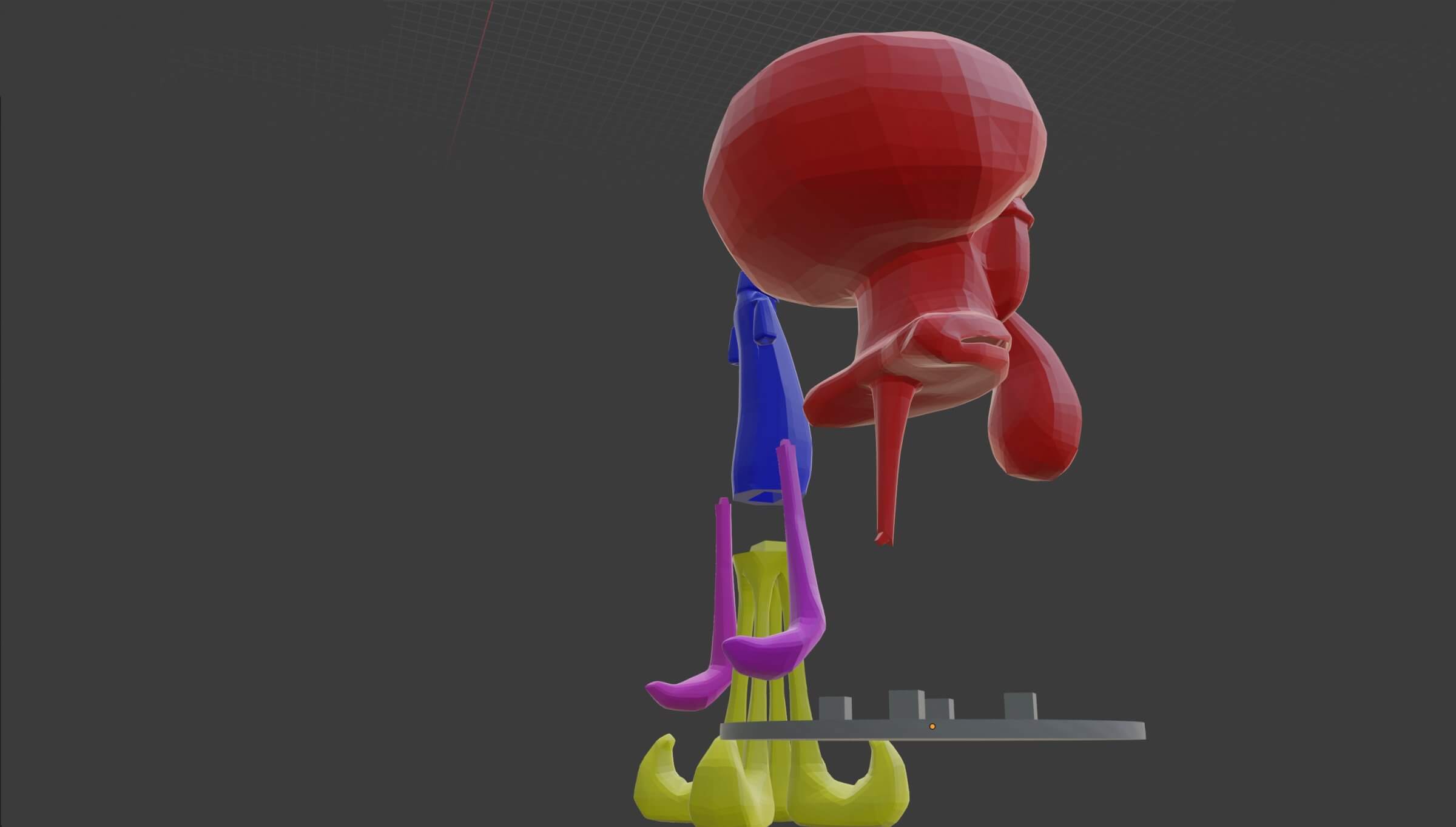 Squidward Tentacles - 3D Model by Moogar