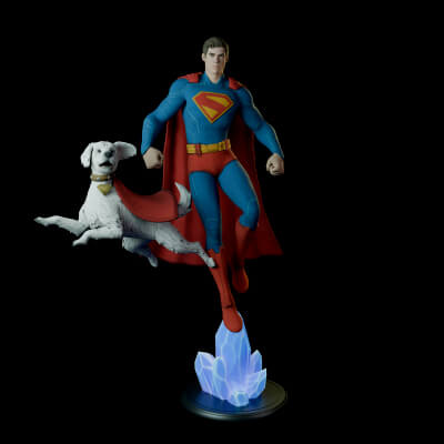 Superman and Krypto - 3D Model by Moogar