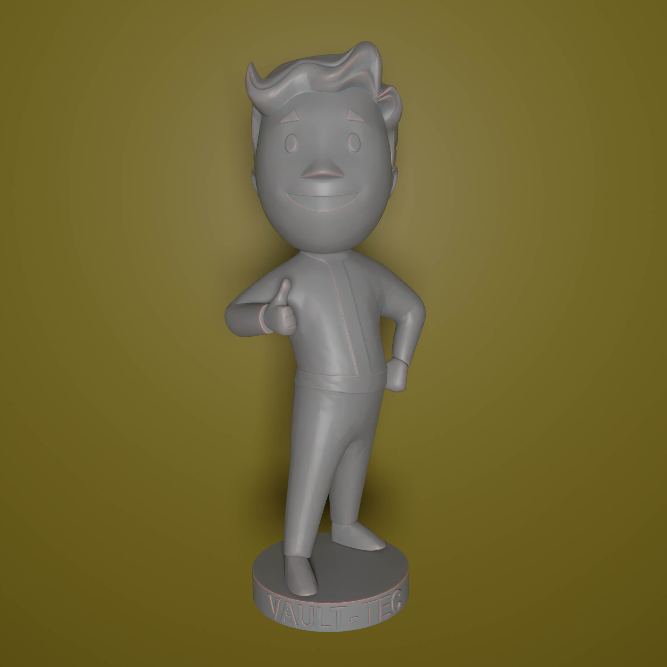 Vault Boy Fallout - 3D Print Model by Moogar