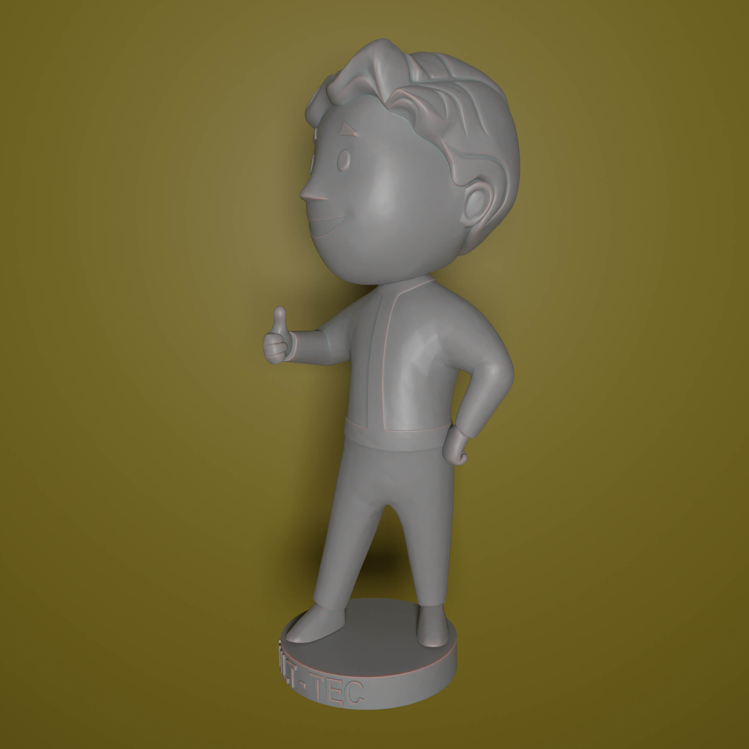 Vault Boy Fallout - 3D Model by Moogar