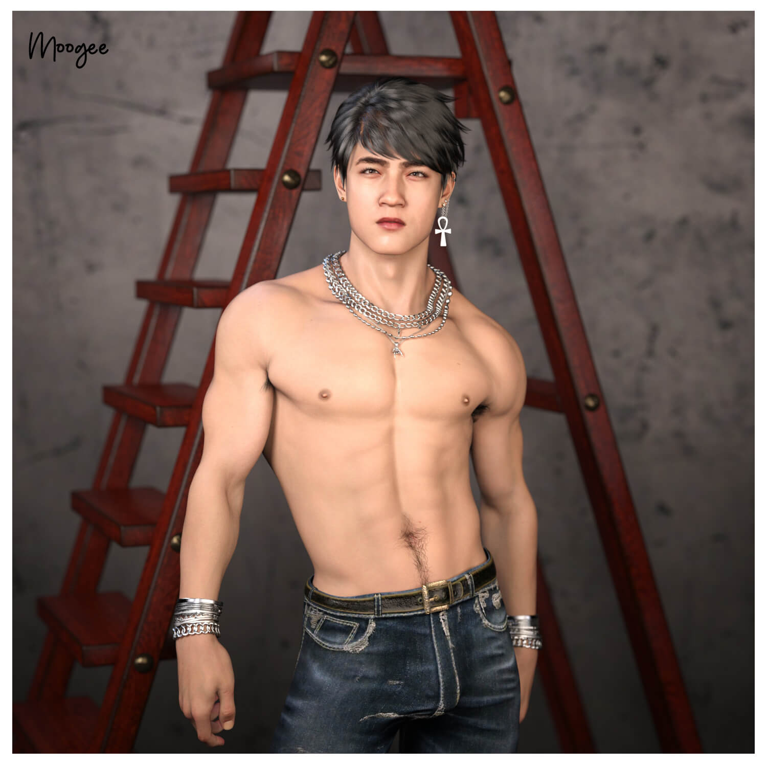 Julian 9 Goes East 3D Render, Digital Art by Moogee