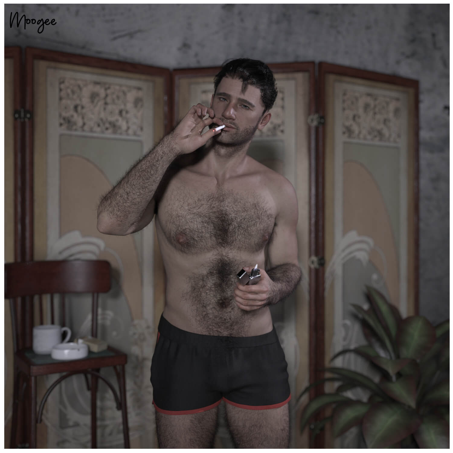 Liam 9 3D Render, Digital Art by Moogee