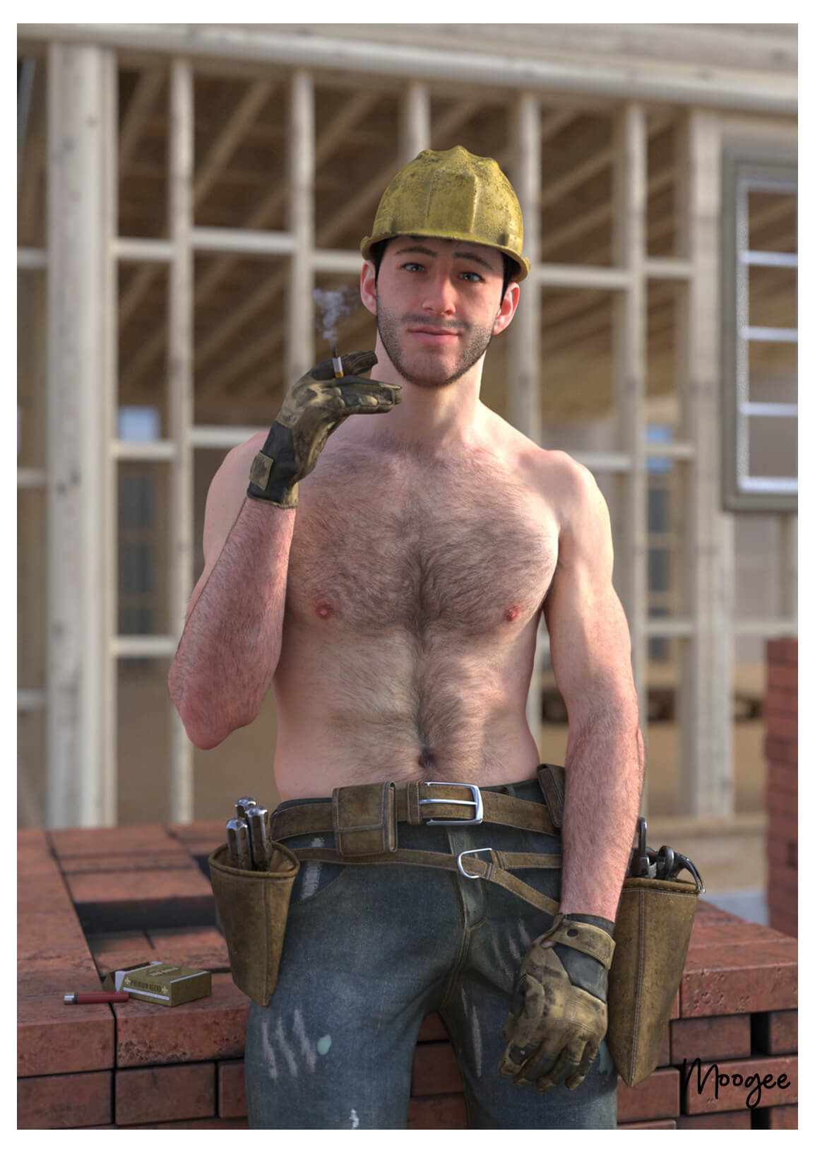 Vadim the builder 3D Render, Digital Art by Moogee