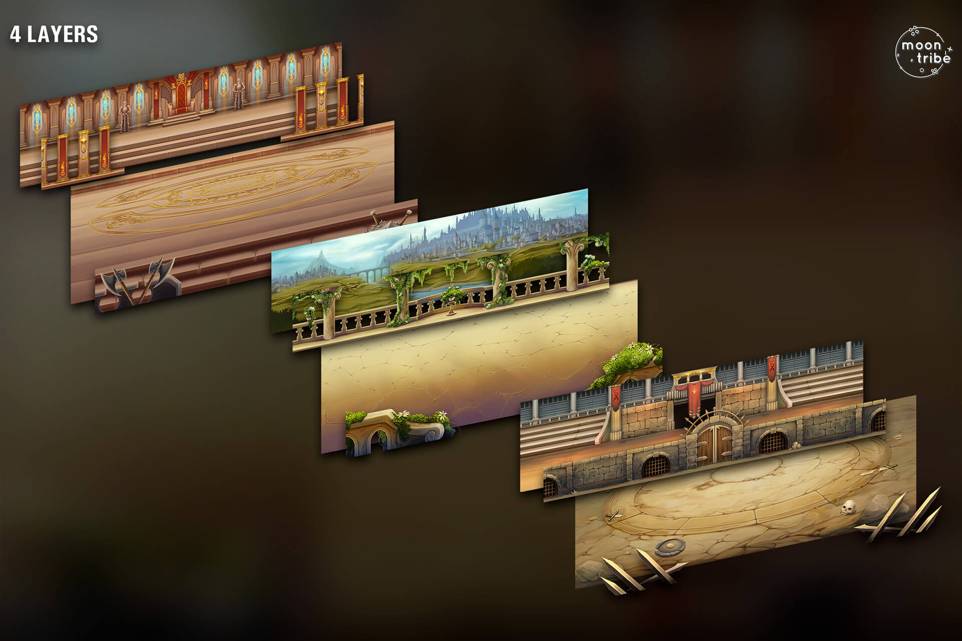 Fantasy Backgrounds #2 - 2D Game Asset by Moon_Tribe