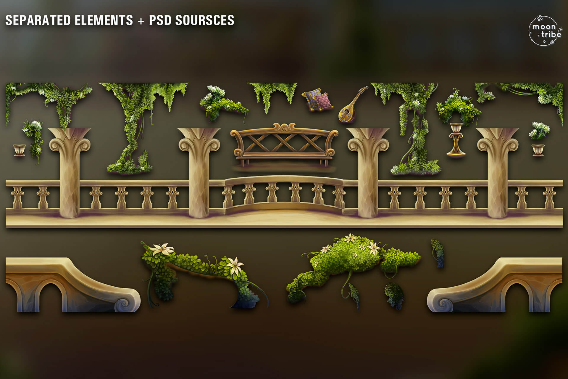 Fantasy Backgrounds #2 - 2D Game Asset by Moon_Tribe
