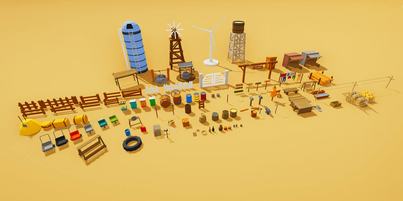 Farm - 3D Model by Moondust0