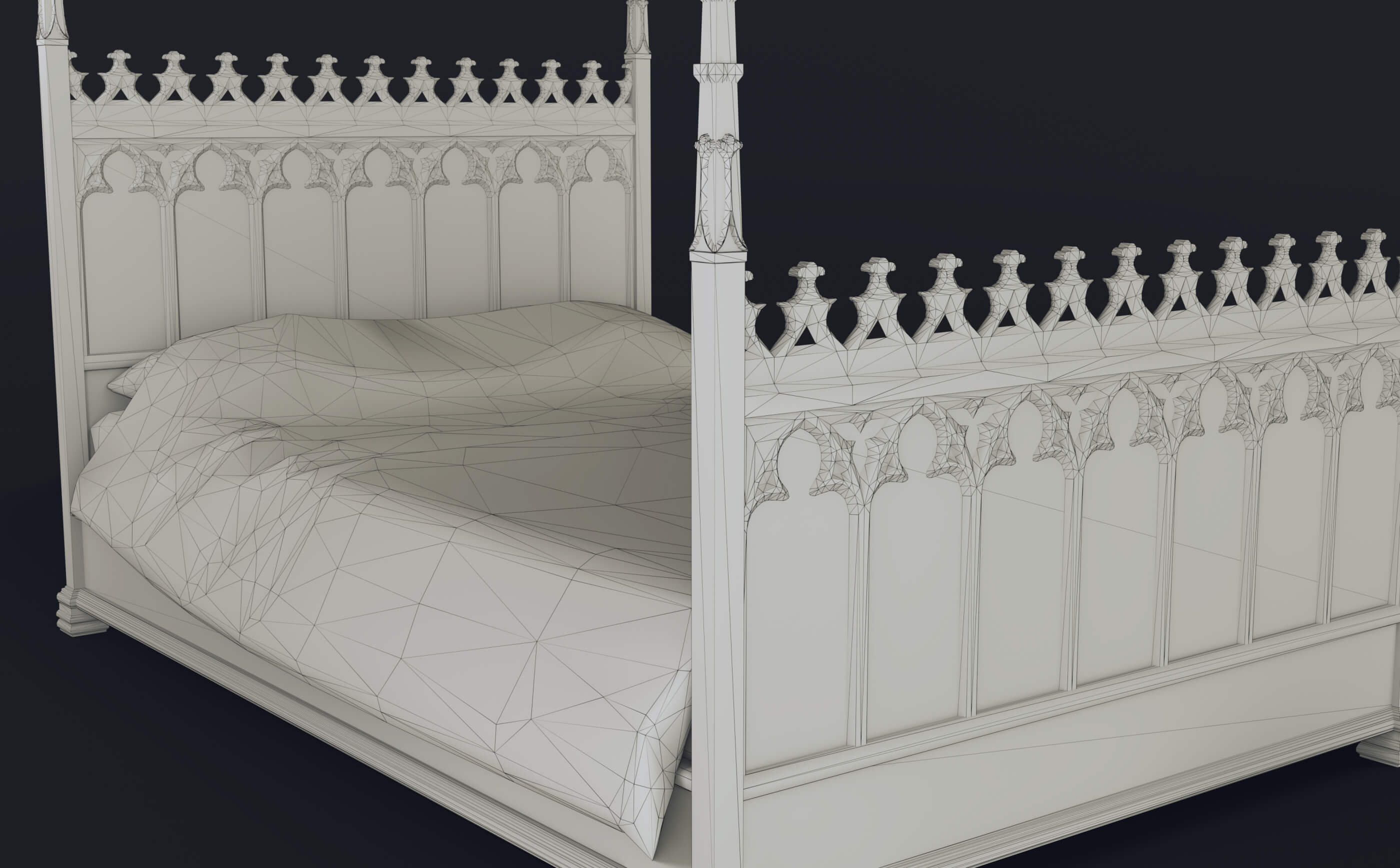 Gothic Bed | Game Model by Moonglade