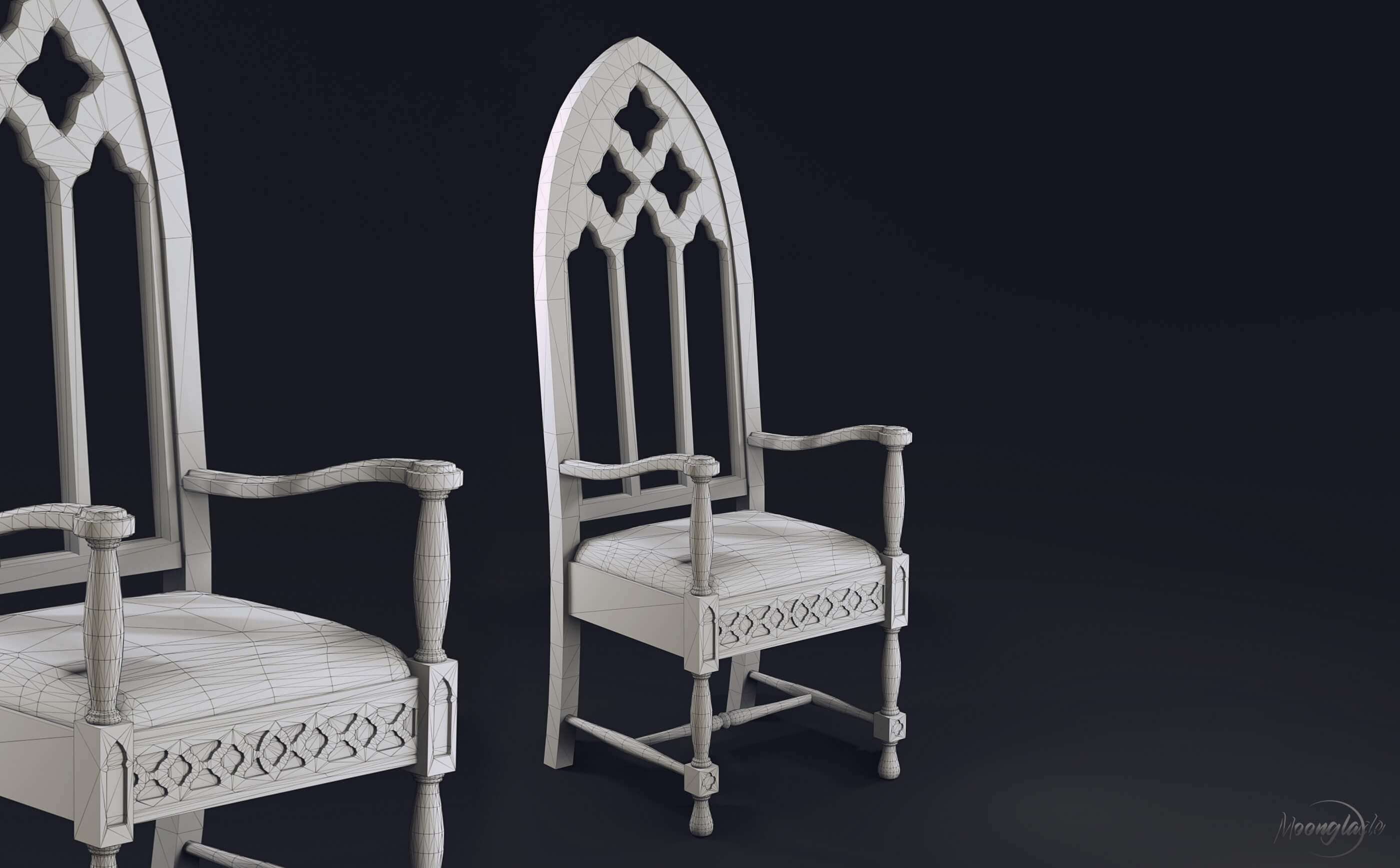 Gothic Chair - 3D Model by Moonglade