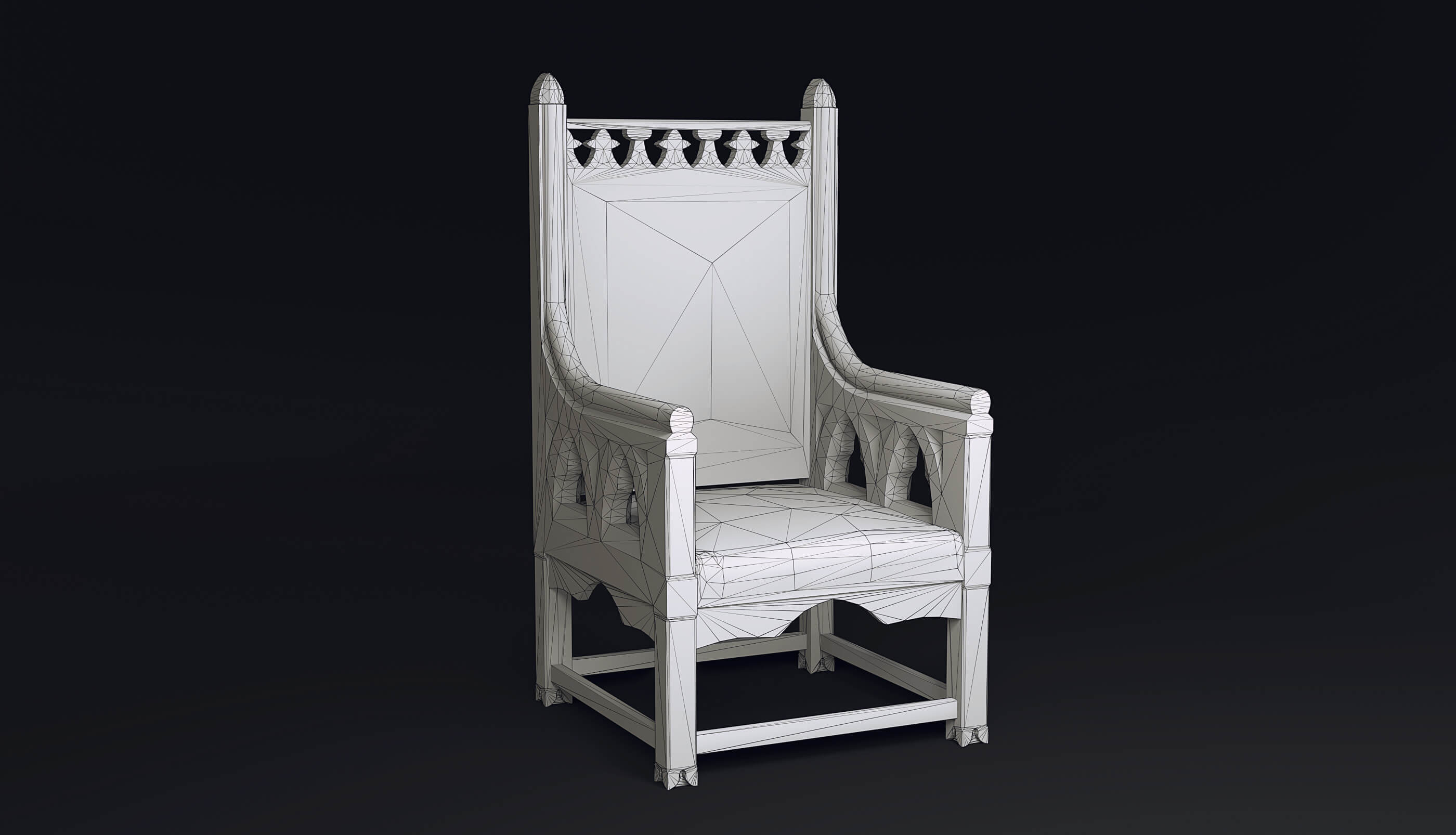 Gothic Chair - 3D Model by Moonglade