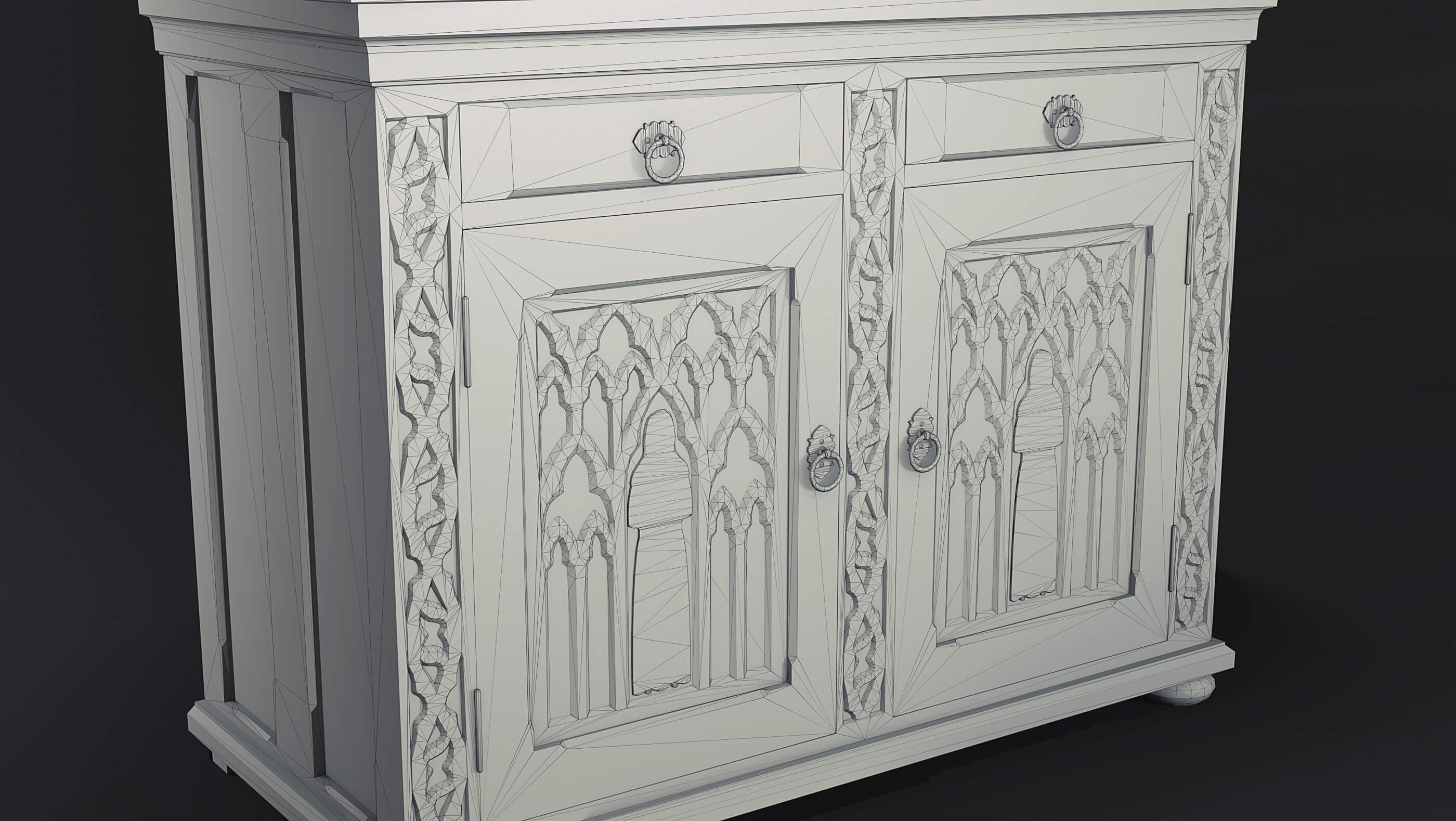 Gothic Commode - 3D Model by Moonglade