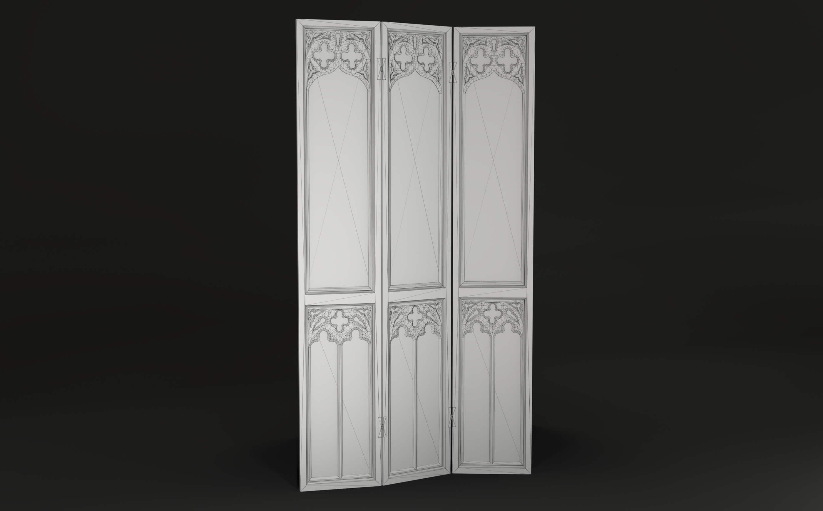 Gothic Screen Panel - 3D Model by Moonglade
