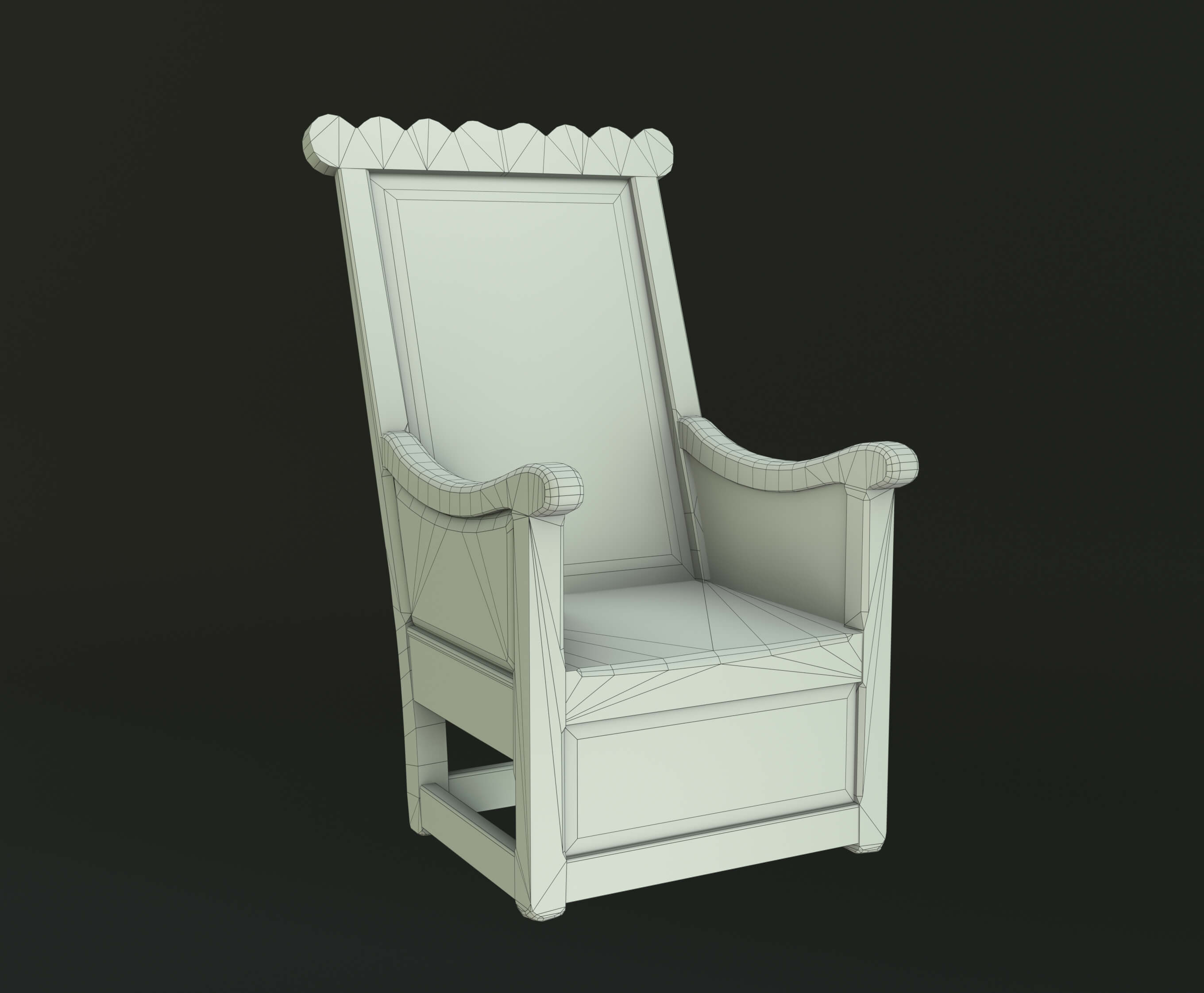 Medieval Armchair - 3D Model by Moonglade