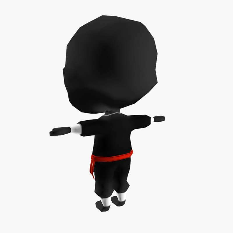 Chibi Ninja Anime Style Character - 3D Model by MoonLoop