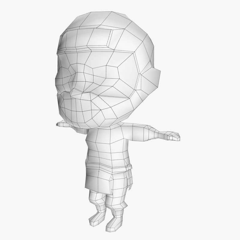 Chibi Ninja Anime Style Character - 3D Model by MoonLoop