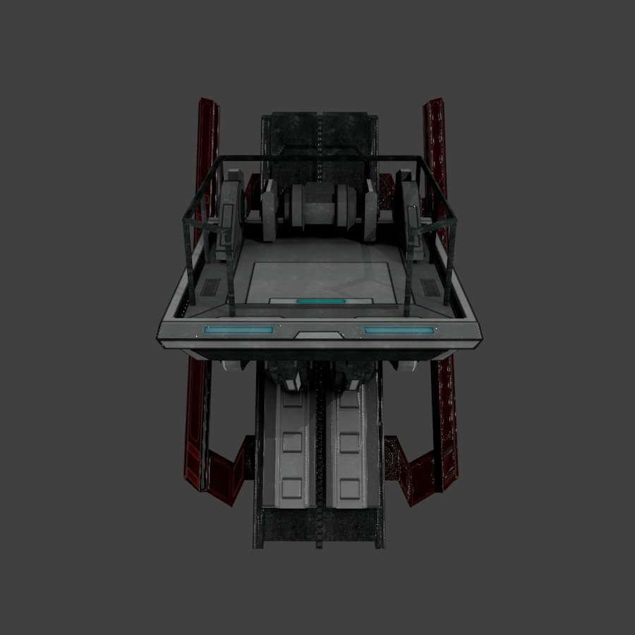 Sci-fi Diagonal Elevator 3D Model by MoonLoop