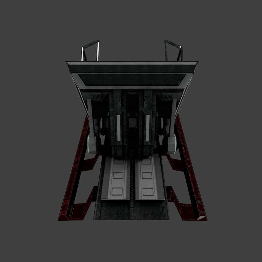 Sci-fi Diagonal Elevator 3D Model by MoonLoop