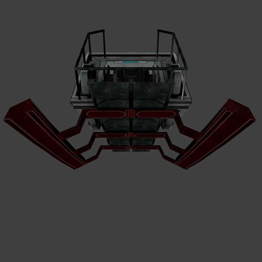 Sci-fi Diagonal Elevator 3D Model by MoonLoop