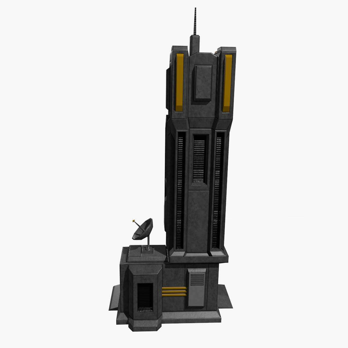 Sci-Fi Tower Building 3D Model by MoonLoop