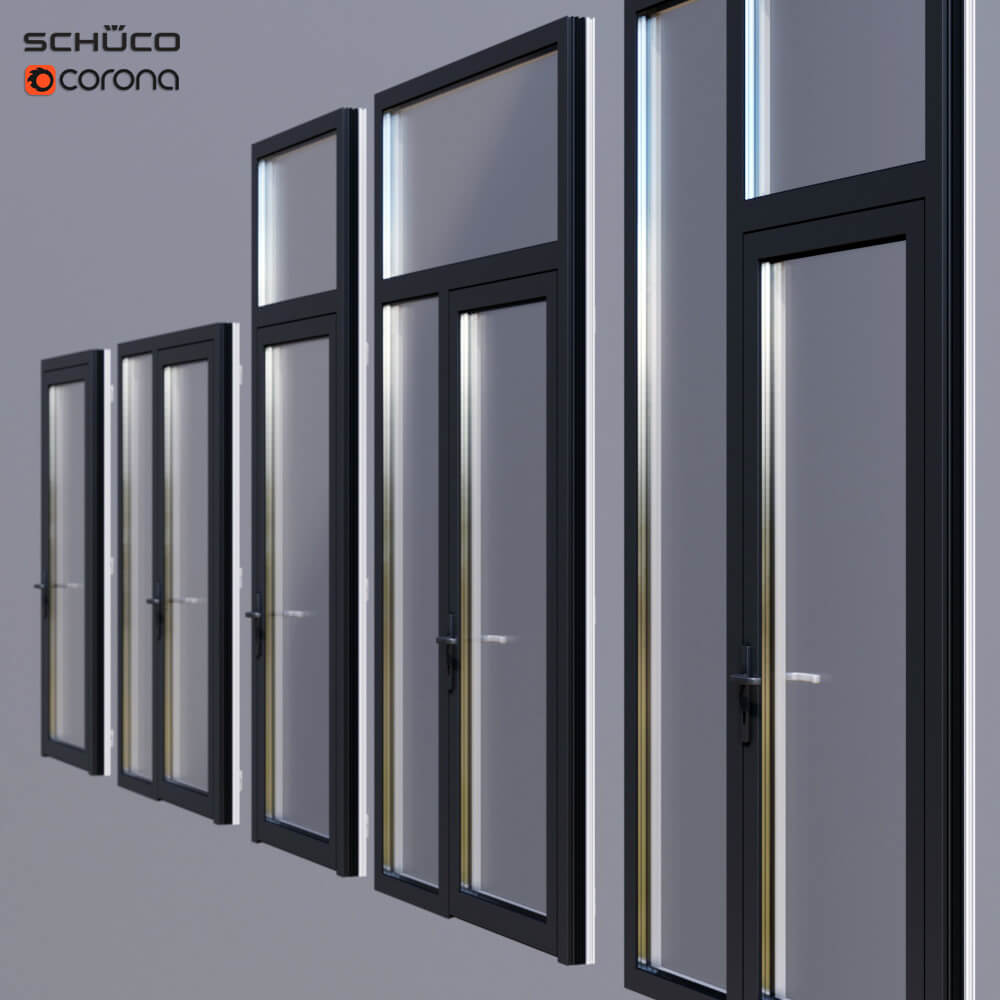 Aluminum Doors Schuco - 3D Model by moradalia