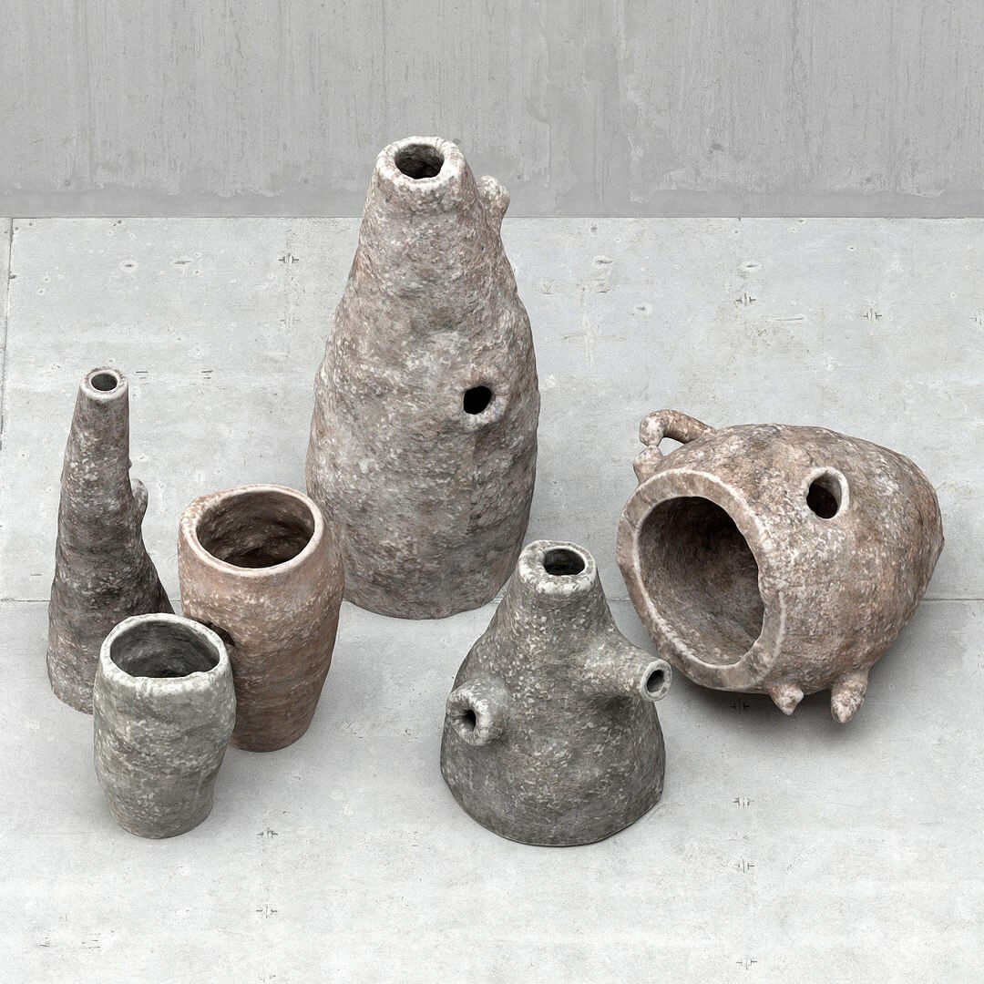 Ancient Jugs - 3D Model by moradalia