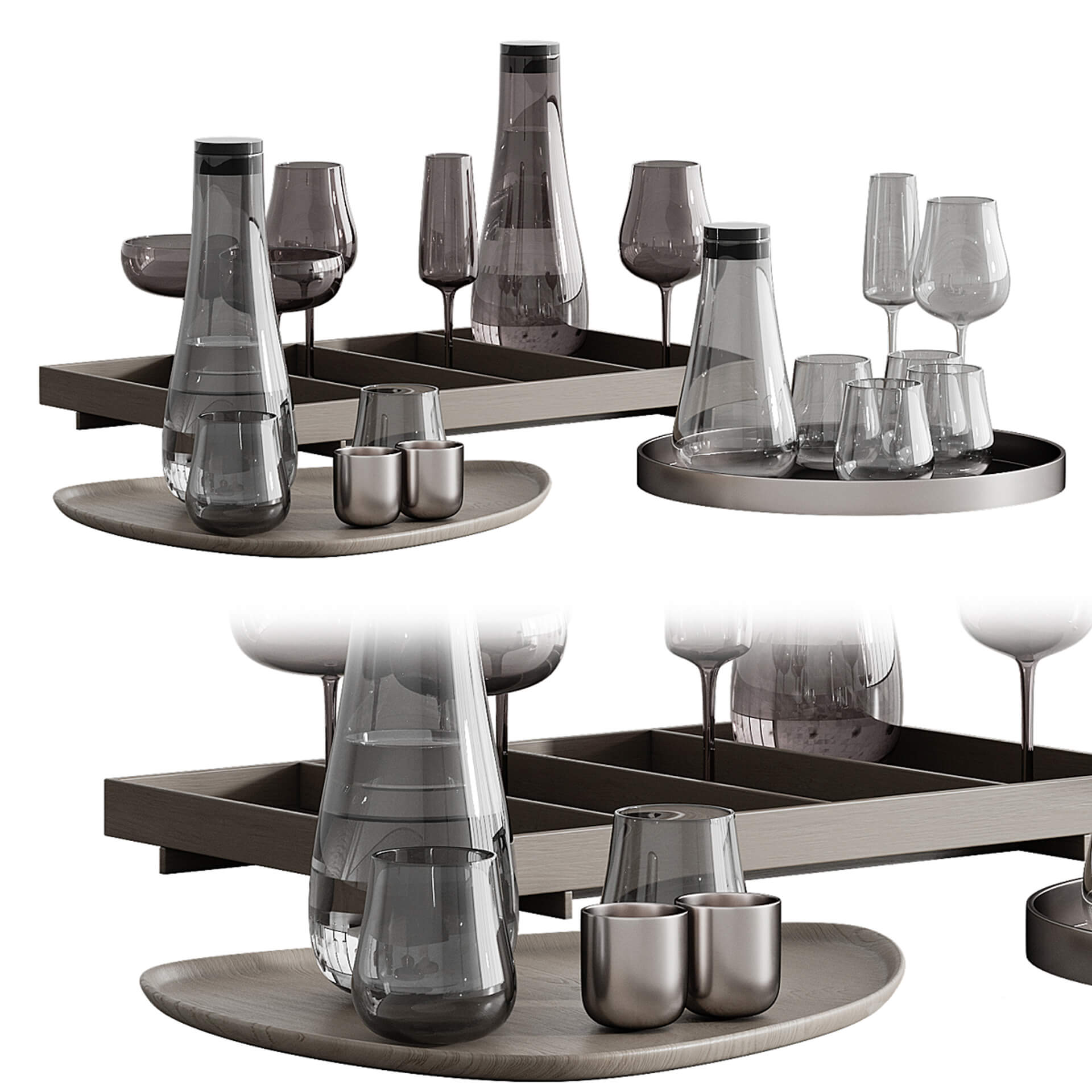 Decorative dinnerware set - 3D Model by moradalia