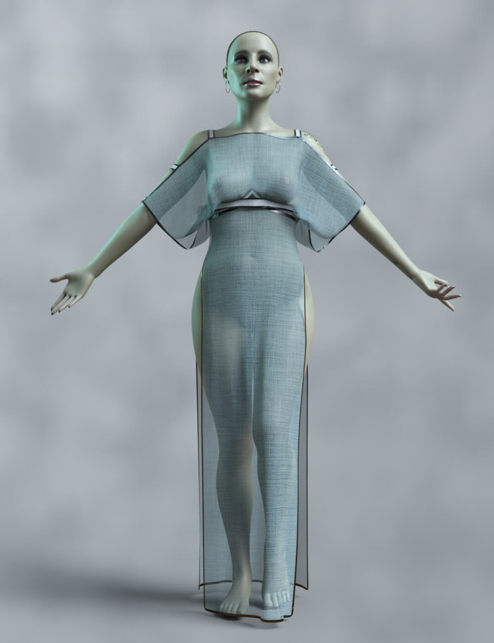 Spiritual Ice Maiden 3D Render, Digital Art by Morwyn78