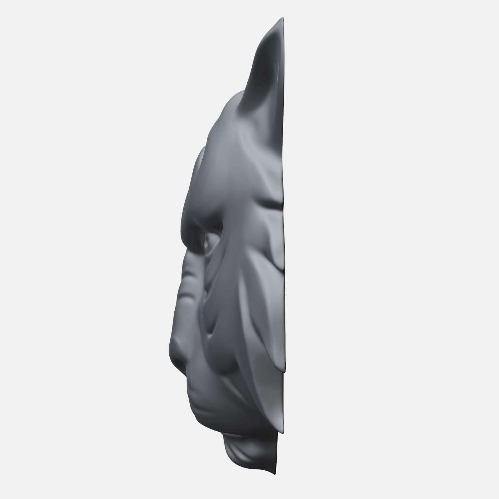 Tiger Face Bas Relief - 3D Model by moshchan