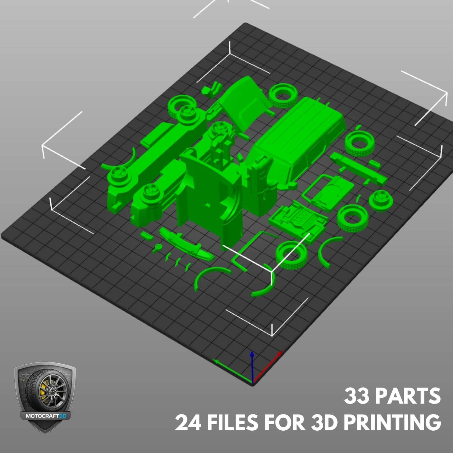 Awesome Off-Roader - Printable 3D Model - STL - Personal Use by MotoCraft3D