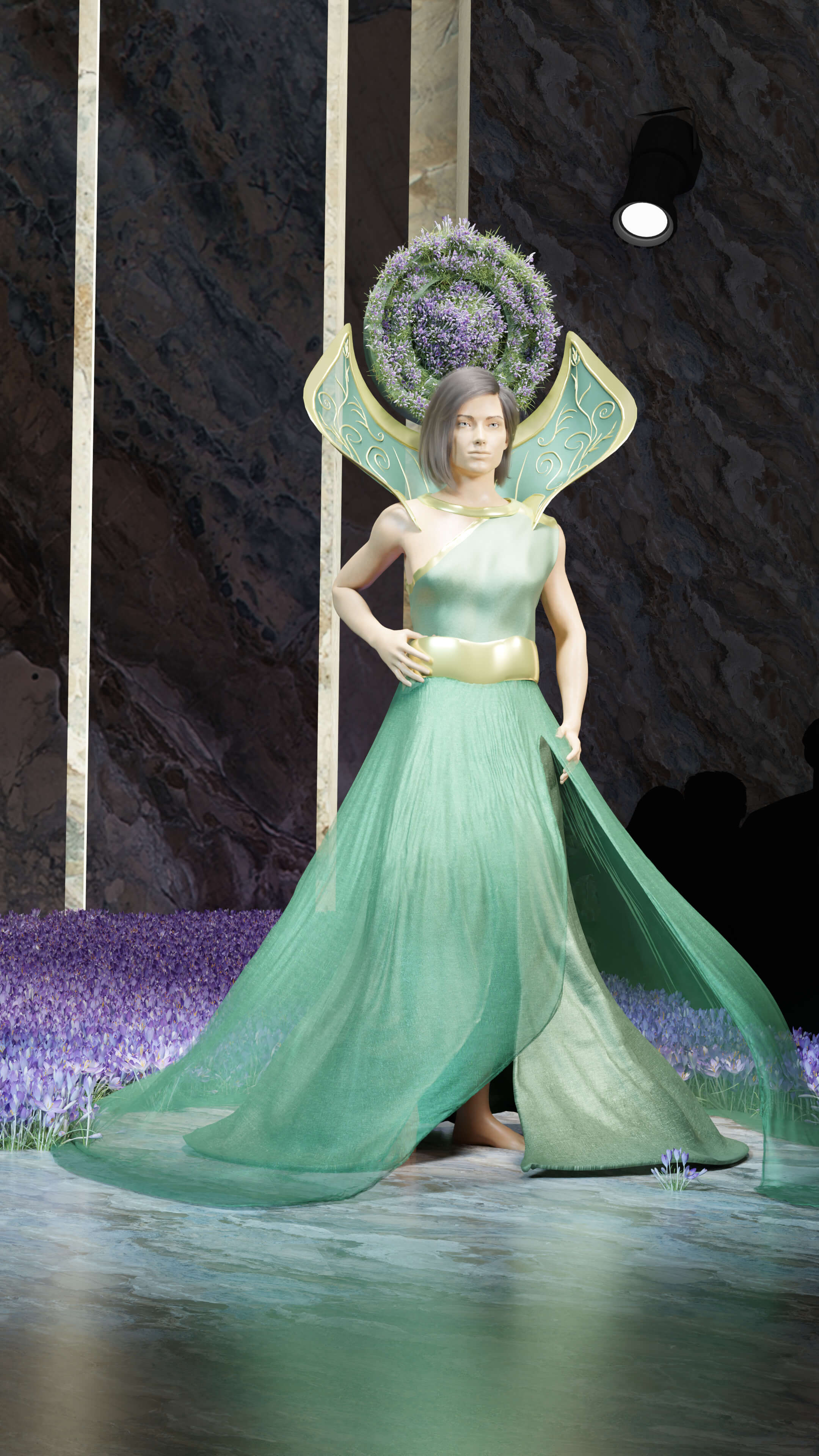 TULA The Goddess of Flowers 3D Render, Digital Art by mouadow