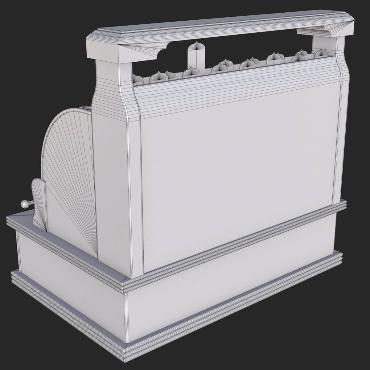 Old Antique Cash Register - 3D Model by MovART